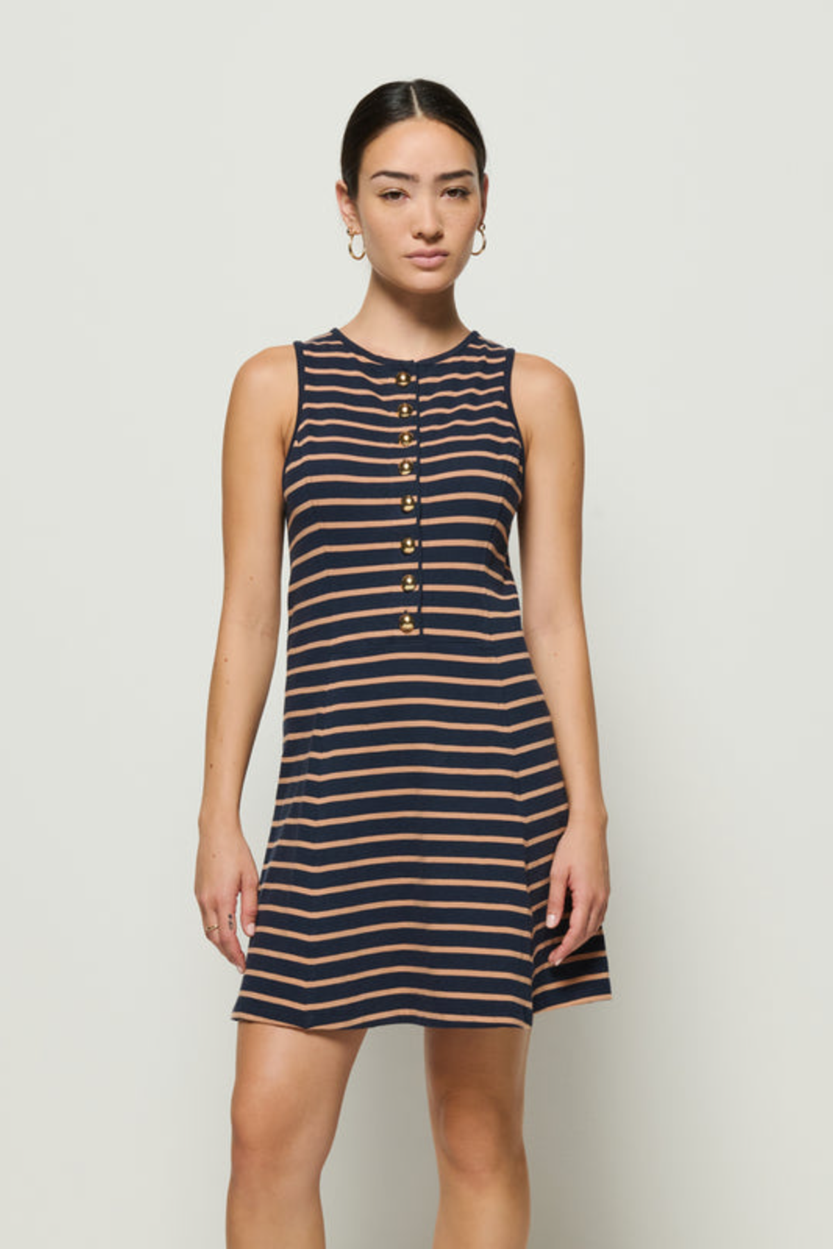 Jayna Dress in Latte Stripe – Two Cumberland