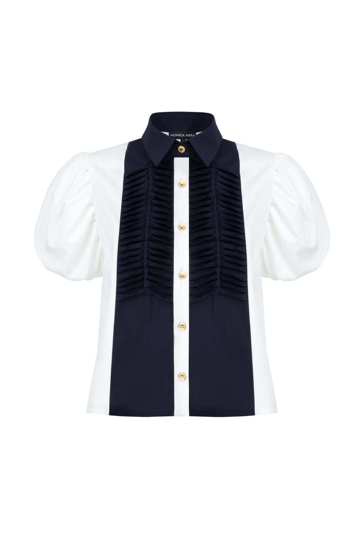 Summer Colorblock Top in White/Navy – Two Cumberland