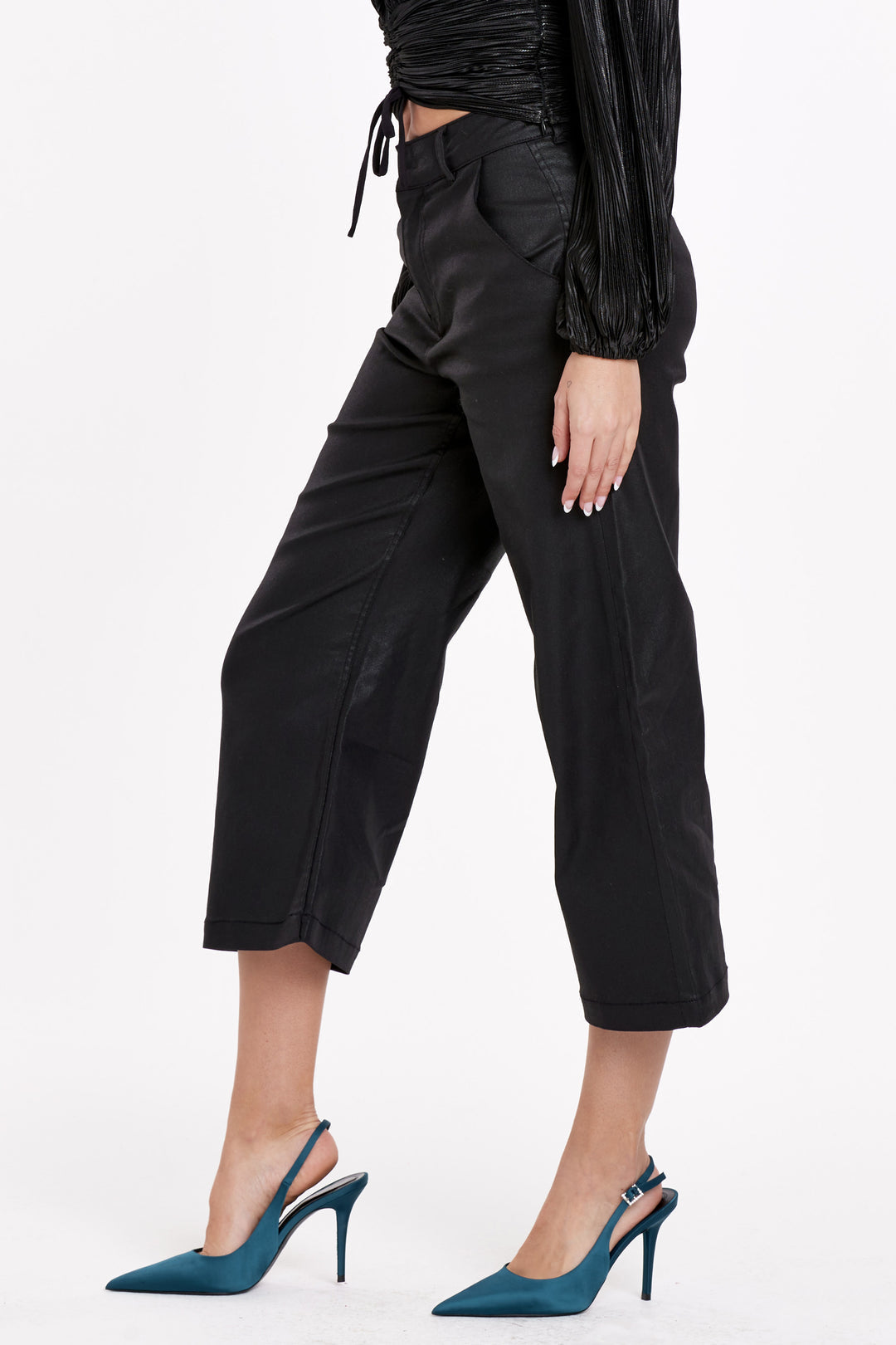 Audrey Super High Rise Coated Cropped Pant – Two Cumberland